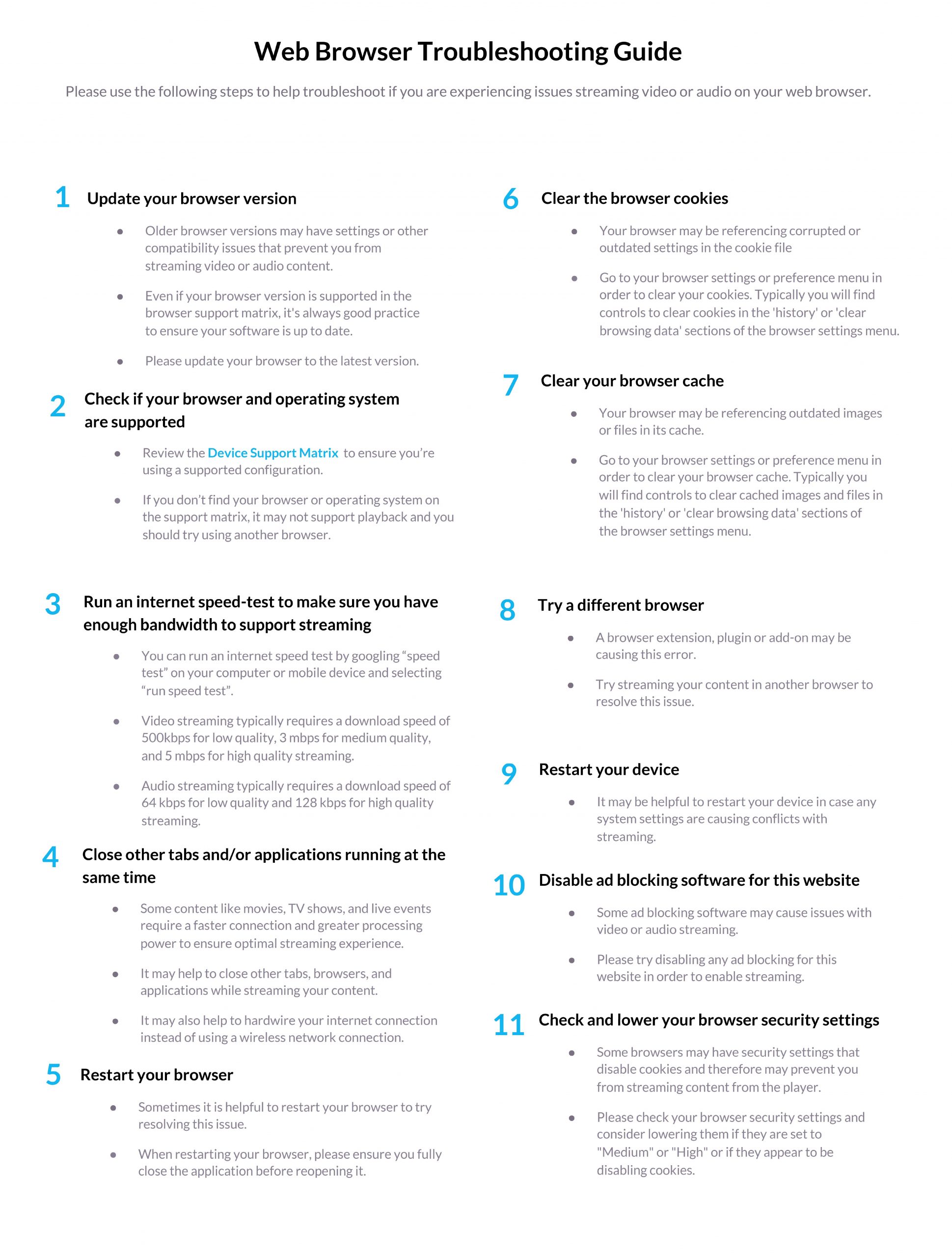 Web Browser Troubleshooting Guide - Tracy Anderson